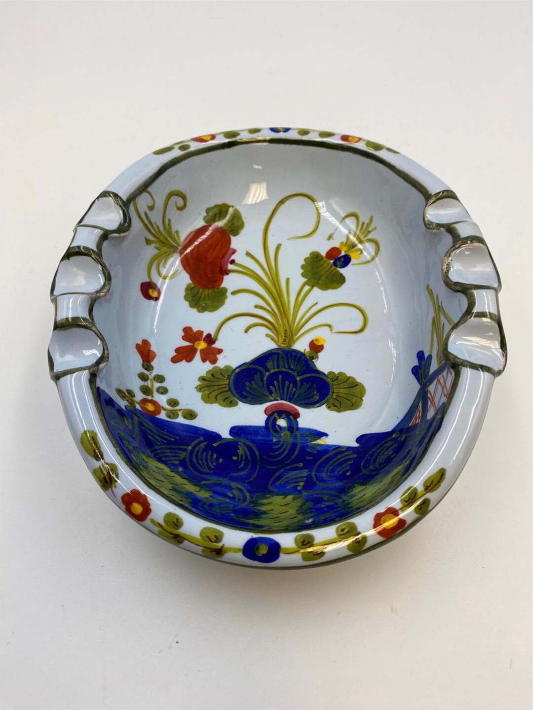 AMM Majolica Italy Pottery GAROFANO Ashtray - Etsy