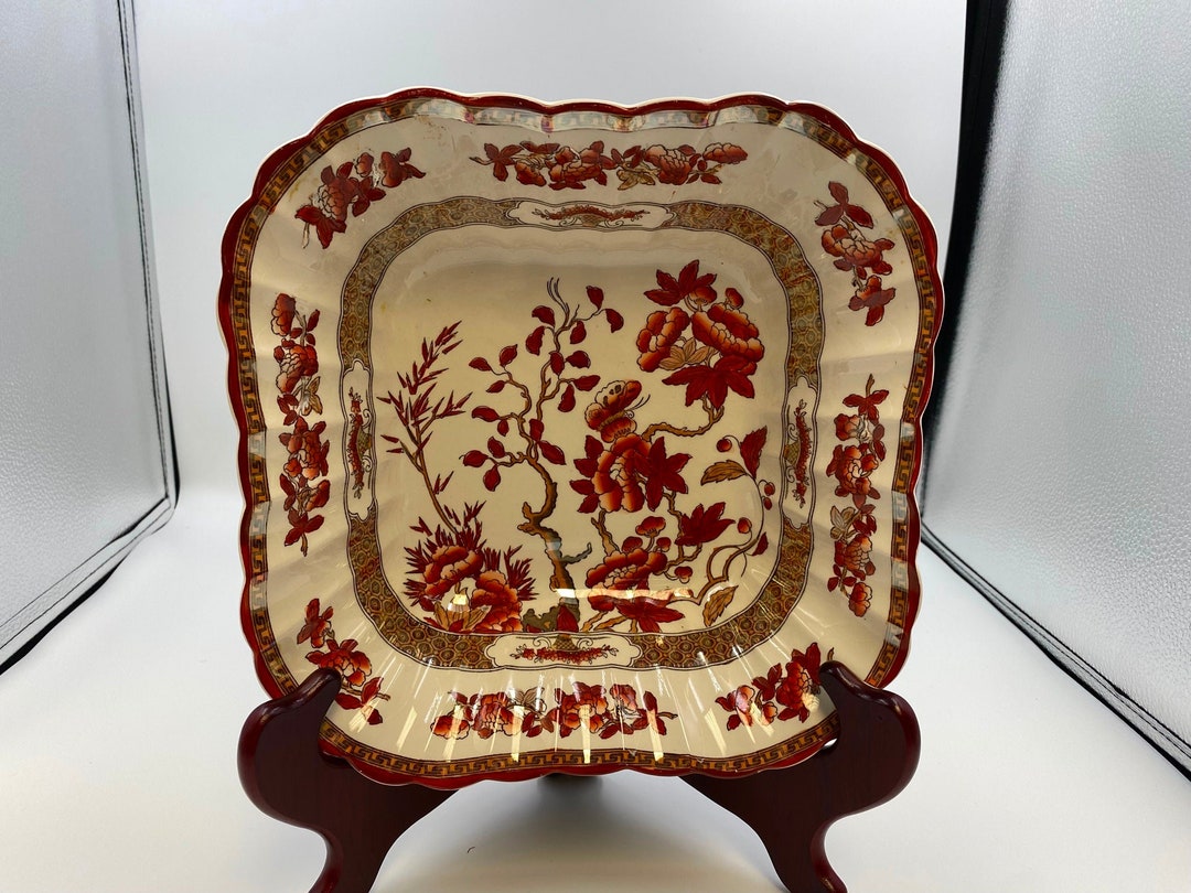 Spode INDIAN TREE Large Square Serve Bowl Made in England - Etsy