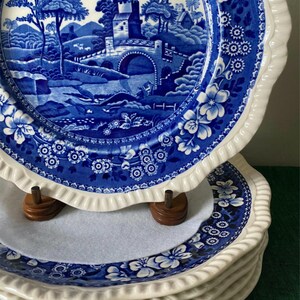 Set of 6 Spode TOWER BLUE Dinner Plates Made in England - Etsy