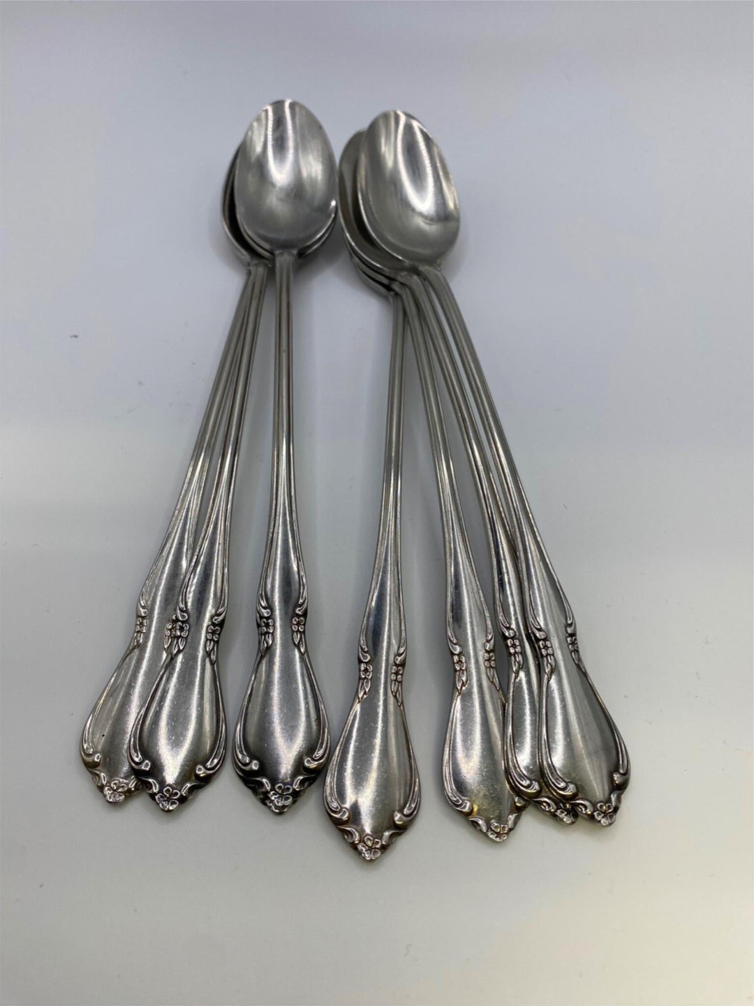 Oneida Stainless Steel CHATEAU Iced Beverage Spoons Set of 8 - Etsy