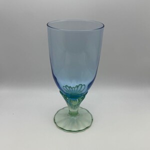 Set of 4 Bormioli Rocco Blue & Green Italian Glass BAHIA Iced Tea ...