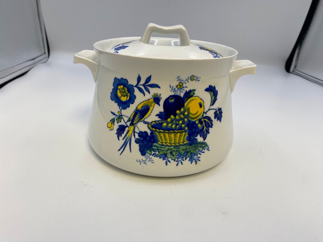 Spode BLUE BIRD Covered Casserole Dish England Fine Stone - Etsy