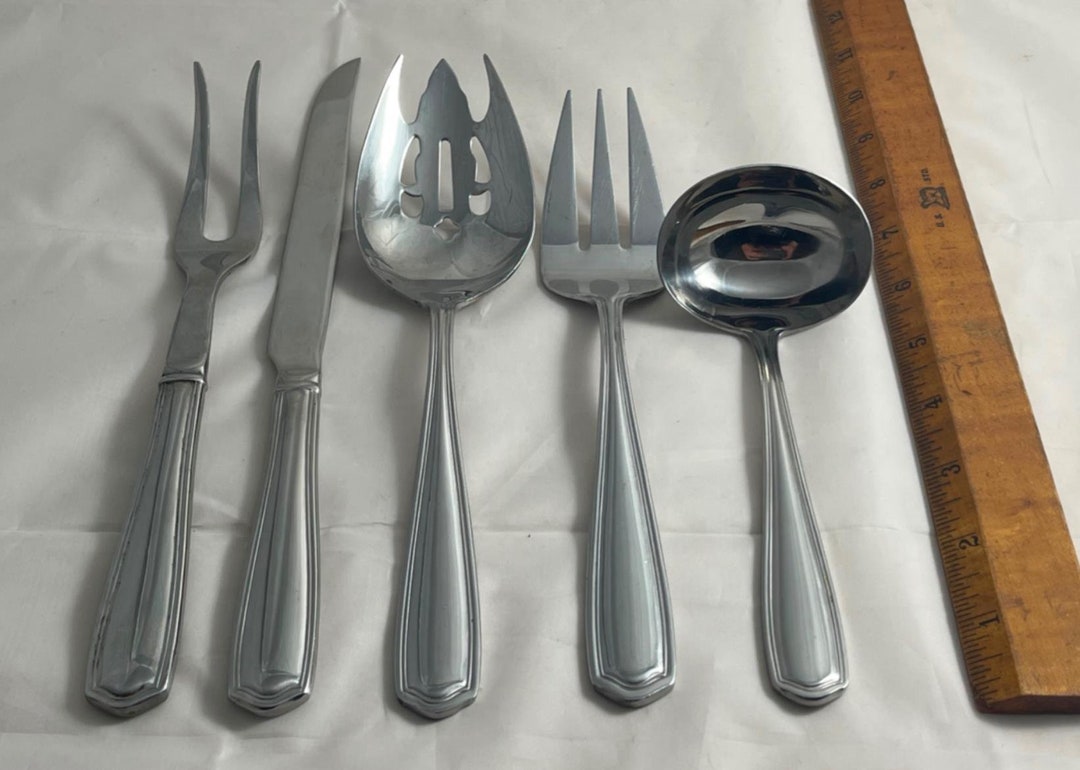 Reed & Barton Tarbor Stainless Steel 5 Piece Lot of Servers - Etsy