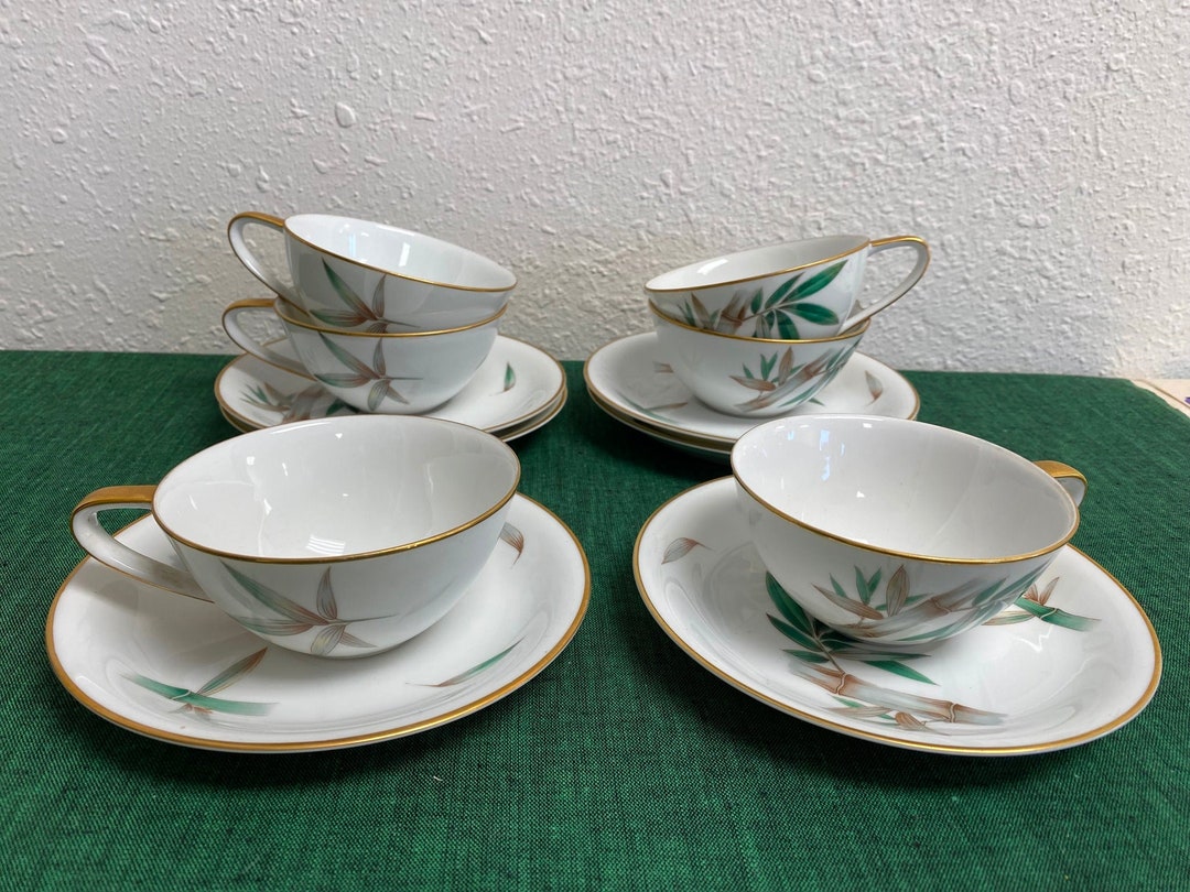 Noritake Bamboo Pattern 5027 CANTON Cup & Saucer Sets X 6 - Etsy