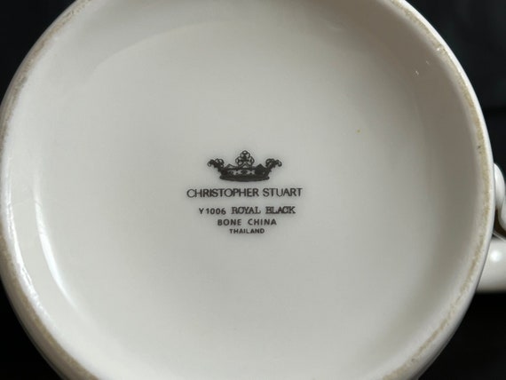 Plates Kitchen & Dining Vintage Christopher Stuart 'Royal Black' Bone ...