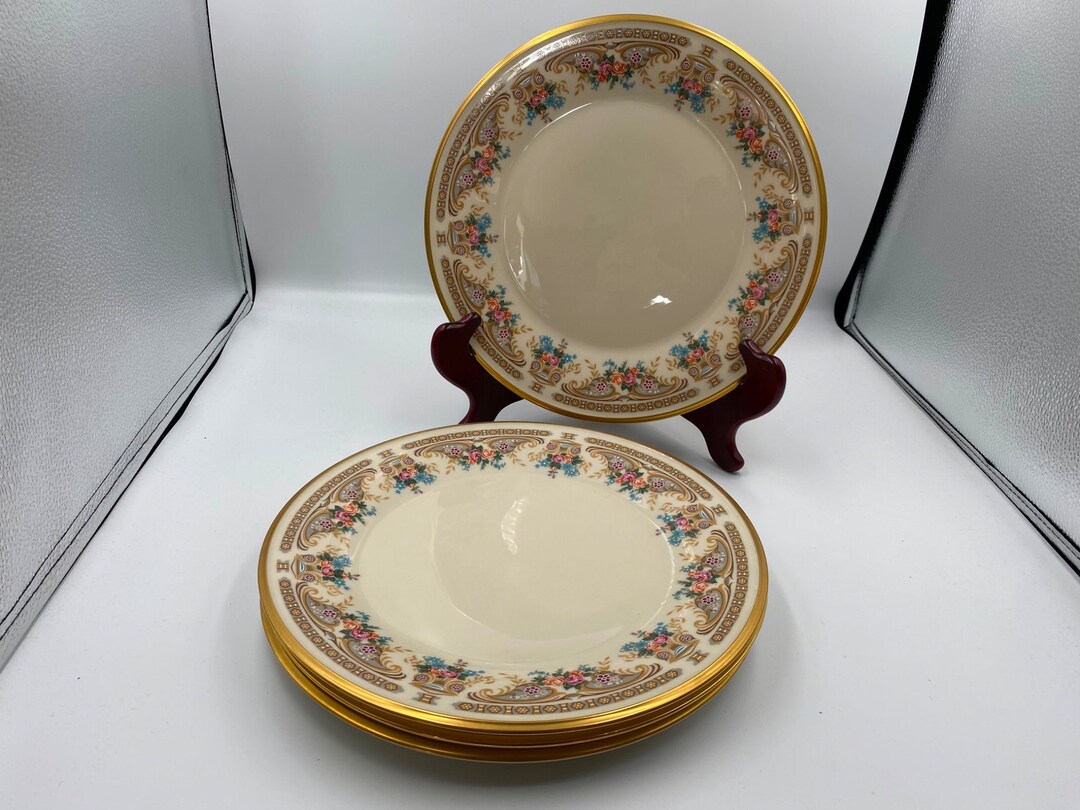 Set 4 Lenox China VERSAILLES Dinner Plates Disco Pattern USA - Etsy