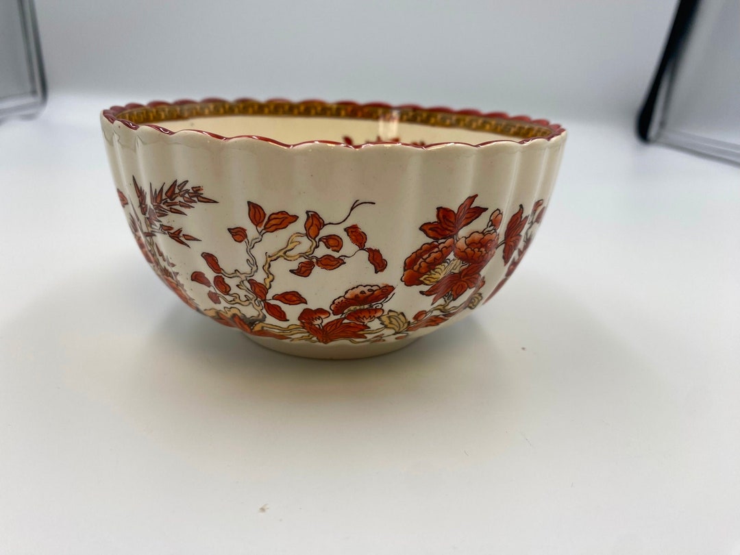 Spode INDIAN TREE Cranberry Bowl Made in England Old Marks - Etsy