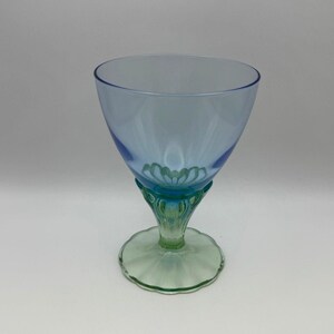 Set of 6 Bormioli Rocco Blue & Green Italian Glass BAHIA Champagne ...