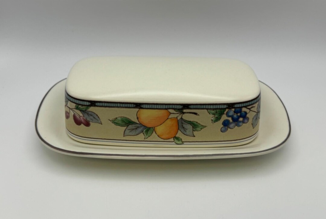 Mikasa Intaglio GARDEN HARVEST 1/4 Lb Covered Butter Dish - Etsy