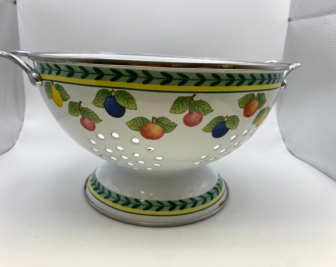 Berry Bowl Pottery Strainer Colander White Ceramic - Etsy