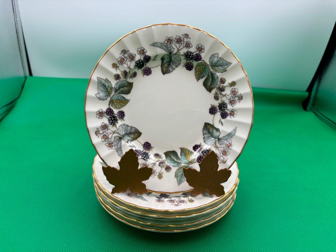 Set of 6 Royal Worcester Bone China LAVINIA Bread Plates England cream ...