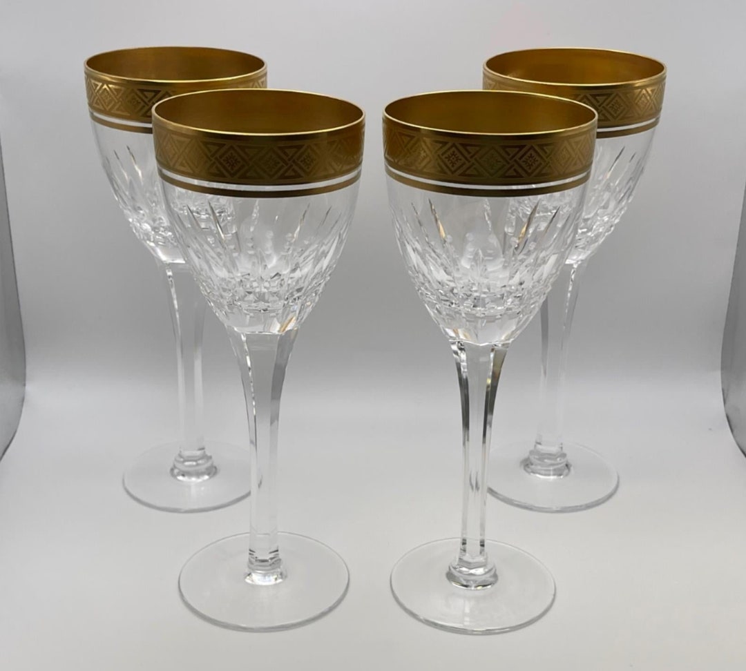 Set of 4 Noritake Crystal MONDE D'OR Wine Glasses - Etsy