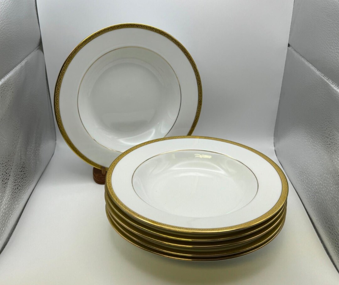 Set of 6 Charter Club GRAND BUFFET GOLD Rim Soup Bowls - Etsy
