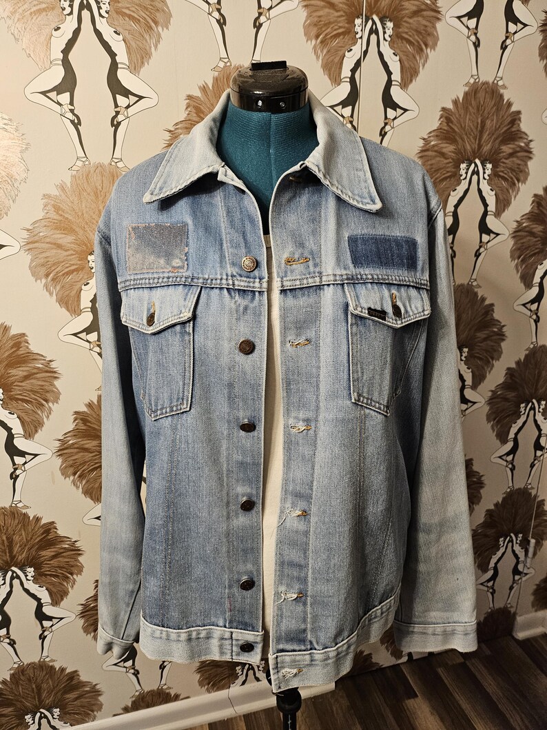 Vintage Denim Roebucks Jacket With Chainstitch Embroidered Snake and ...