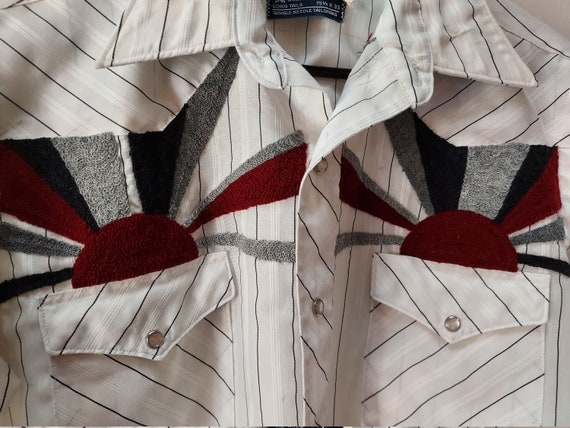 Vintage Wrangler Pearl Snap Shirt With Chainstitch Embroidered - Etsy