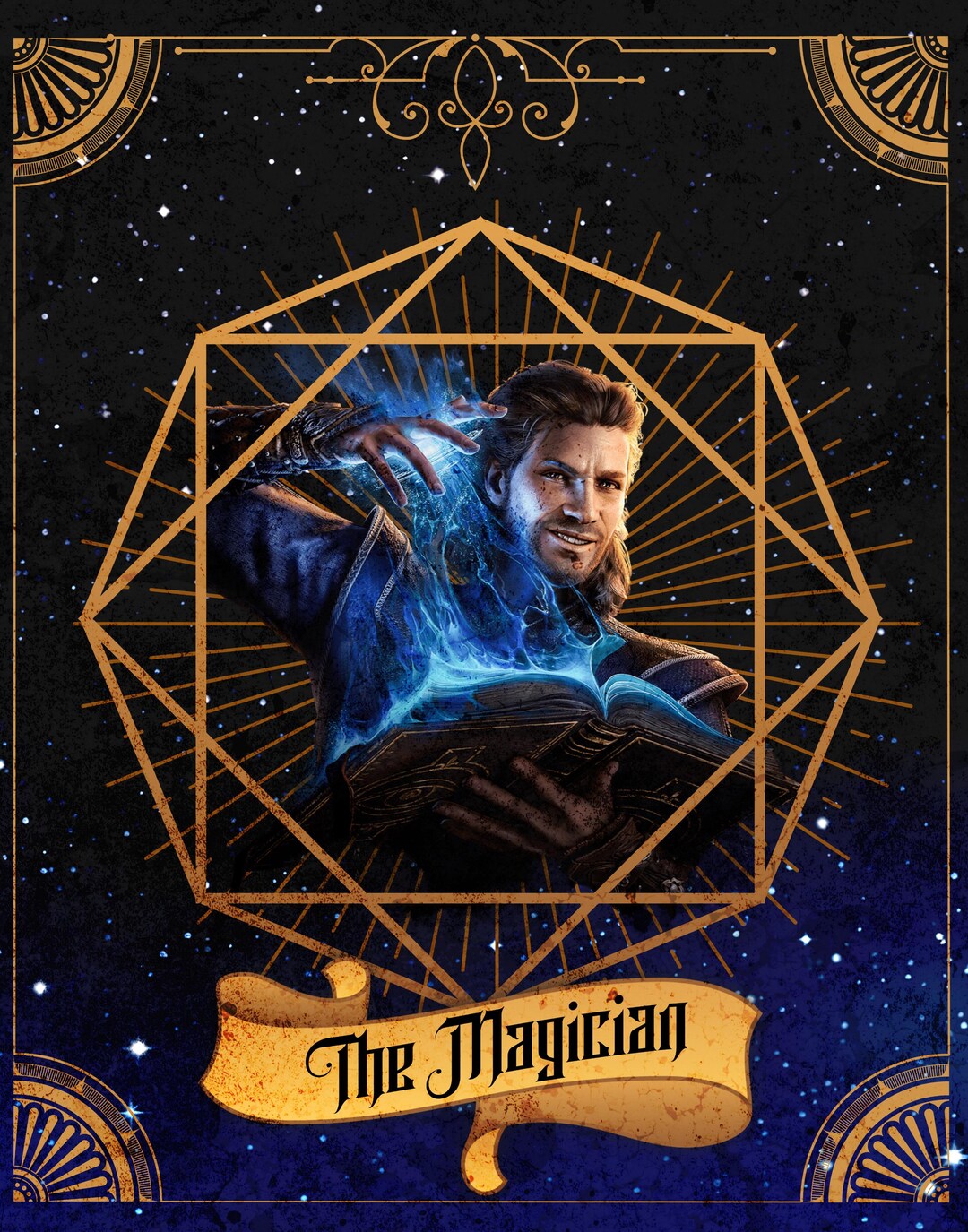 Baldurs Gate 3, Poster, Tarot, Bg3, Gale, Magician, Queer, Wizard, Dnd ...