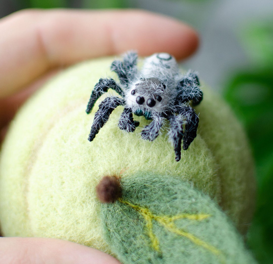 Baby Jumping Spider Realistic Figurine, Miniature Poseable Toy, Creepy ...
