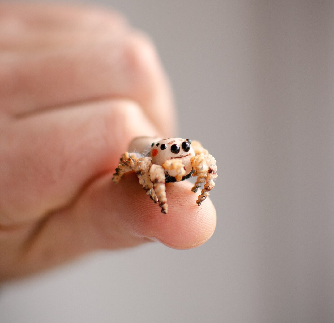 Poseable Jumping Spider Figurine: Realistic Miniature Toy - Etsy