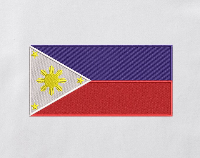 Philippines Flag Embroidery Design - Etsy