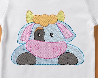 Calf Embroidery - Etsy