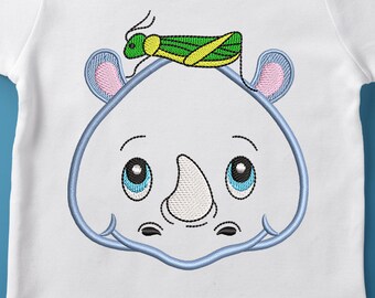 Rhino Applique | Etsy