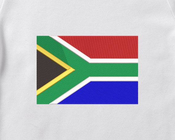South Africa Flag Machine Embroidery Design | Etsy