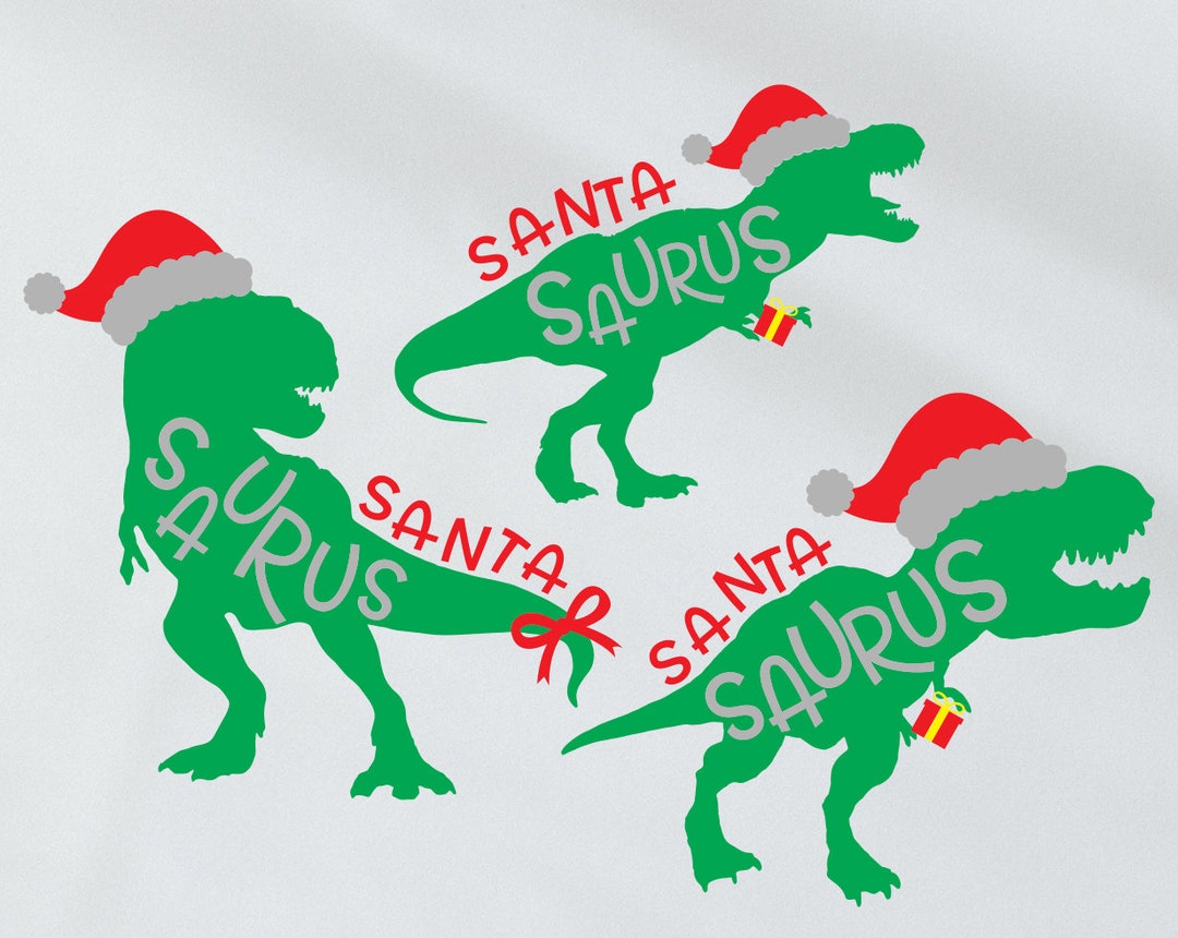 Santa Saurus Christmas SVG Dinosaur Christmas Svg Dinosaur - Etsy