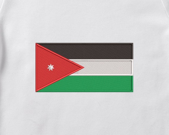 Jordan Flag Machine Embroidery Design | Etsy