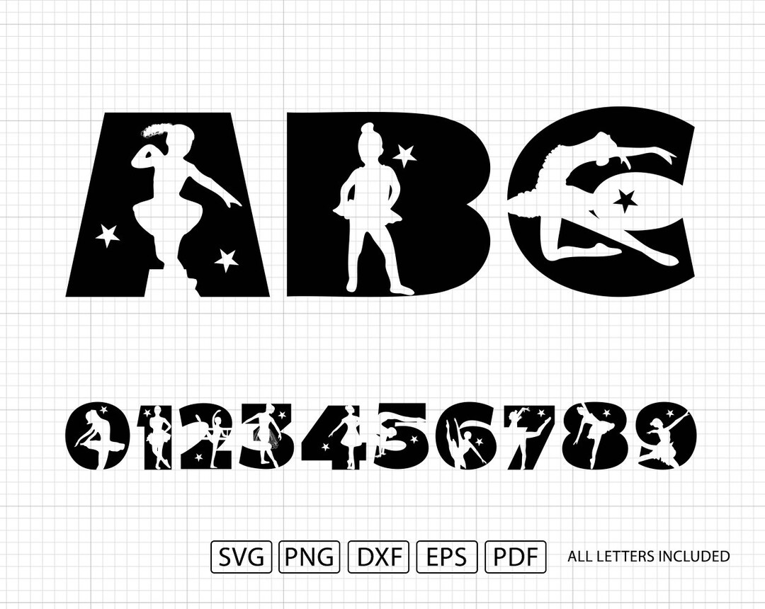 Ballet Font Cut Files Ballet Numbers Ballet Letters All - Etsy