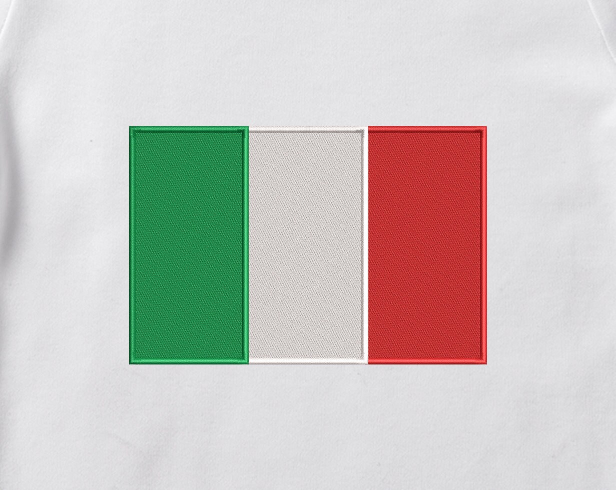 Italy Flag Machine Embroidery Design | Etsy