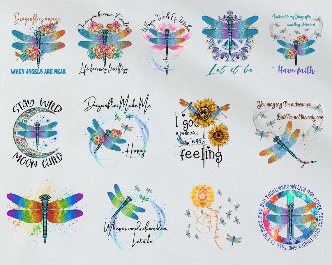 Dragonfly Sublimation Bundle - Etsy