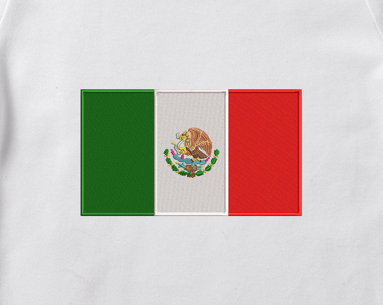 Mexico Flag Embroidery Design - Etsy