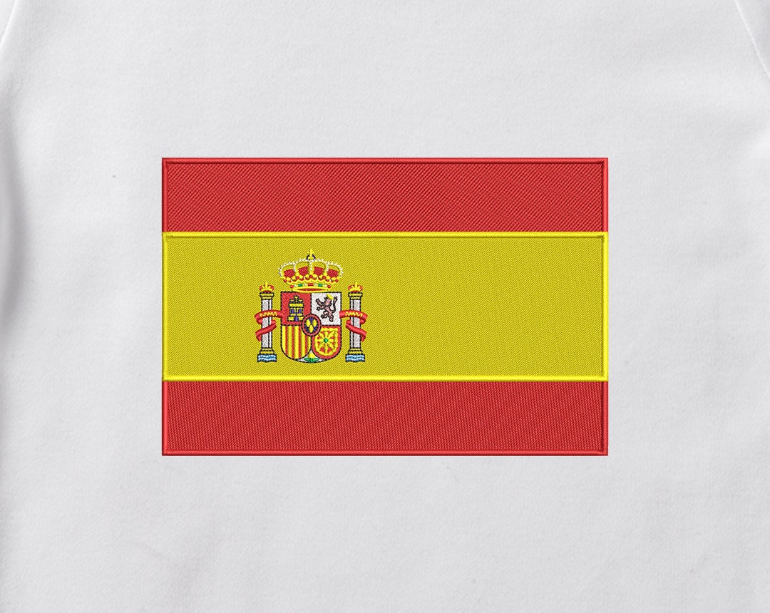 Spain Flag Embroidery Design - Etsy