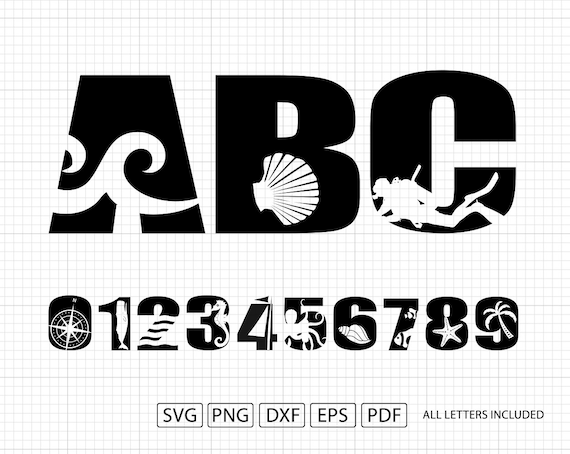 Nautical Font Cut Files Nautical Numbers Nautical Letters | Etsy
