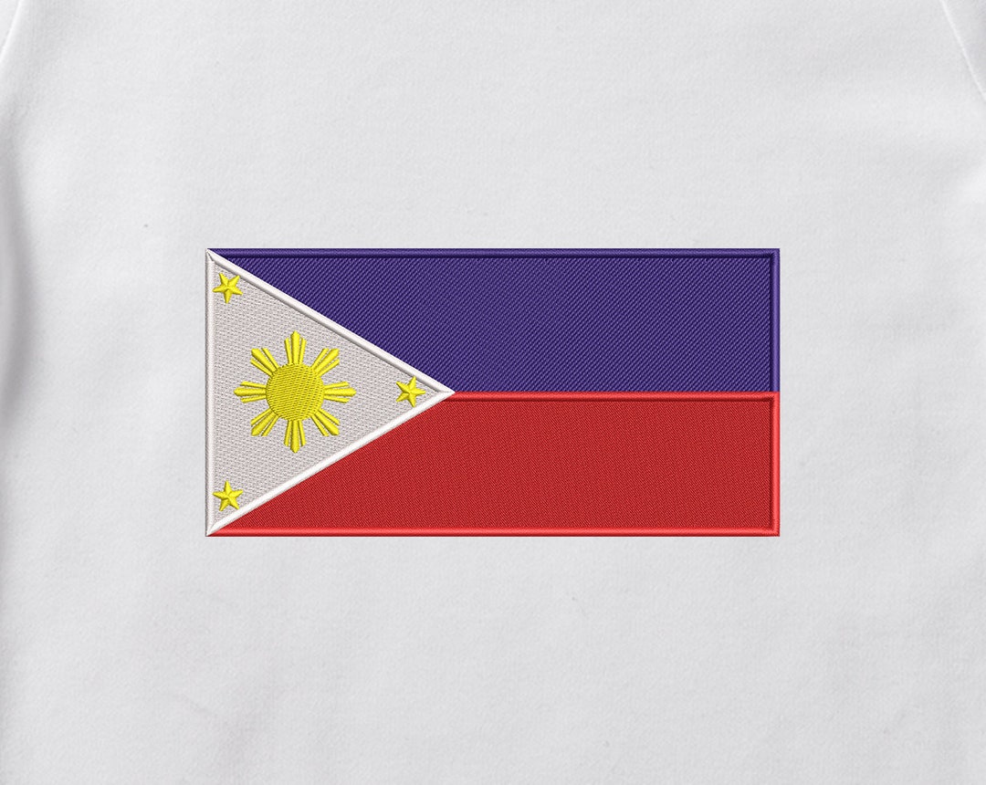 Philippines Flag Embroidery Design - Etsy