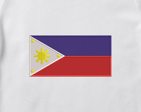 Philippines Flag Embroidery Design | Etsy