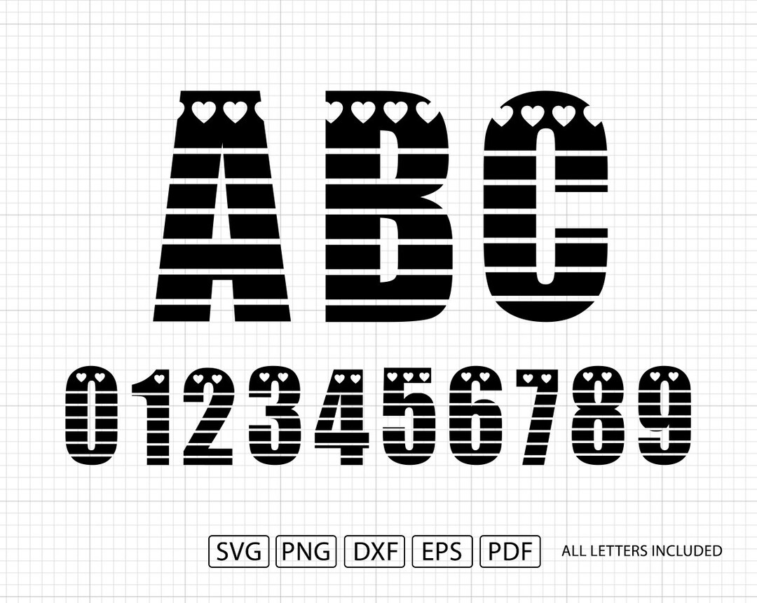 Real Love Font Cut Files, Love Numbers, Love Letters, All Letters SVG ...