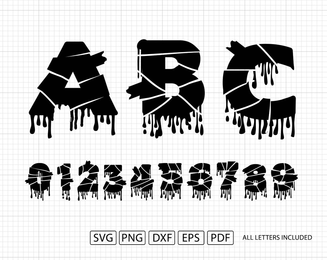 Mummy Font Cut Files, Mummy Numbers, Mummy Letters, All Letters SVG ...