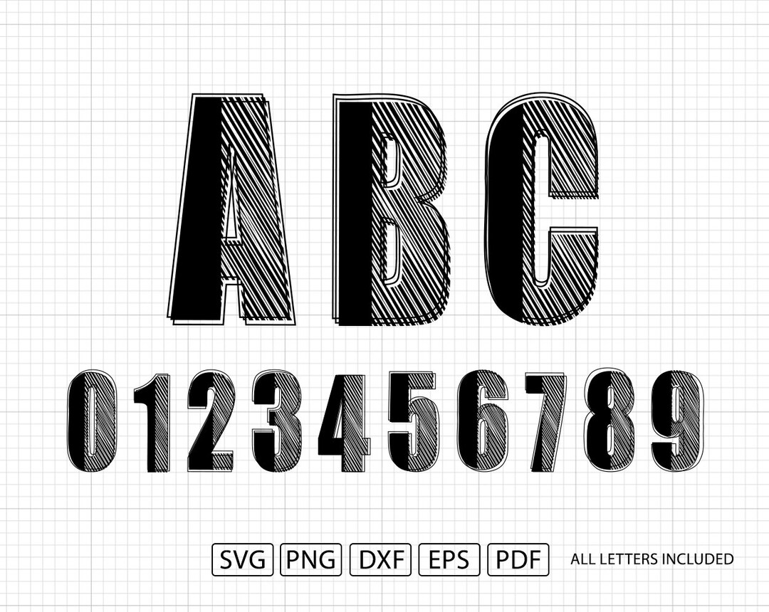 Milano Font Cut Files, Milano Numbers, Milano Letters, All Letters SVG ...