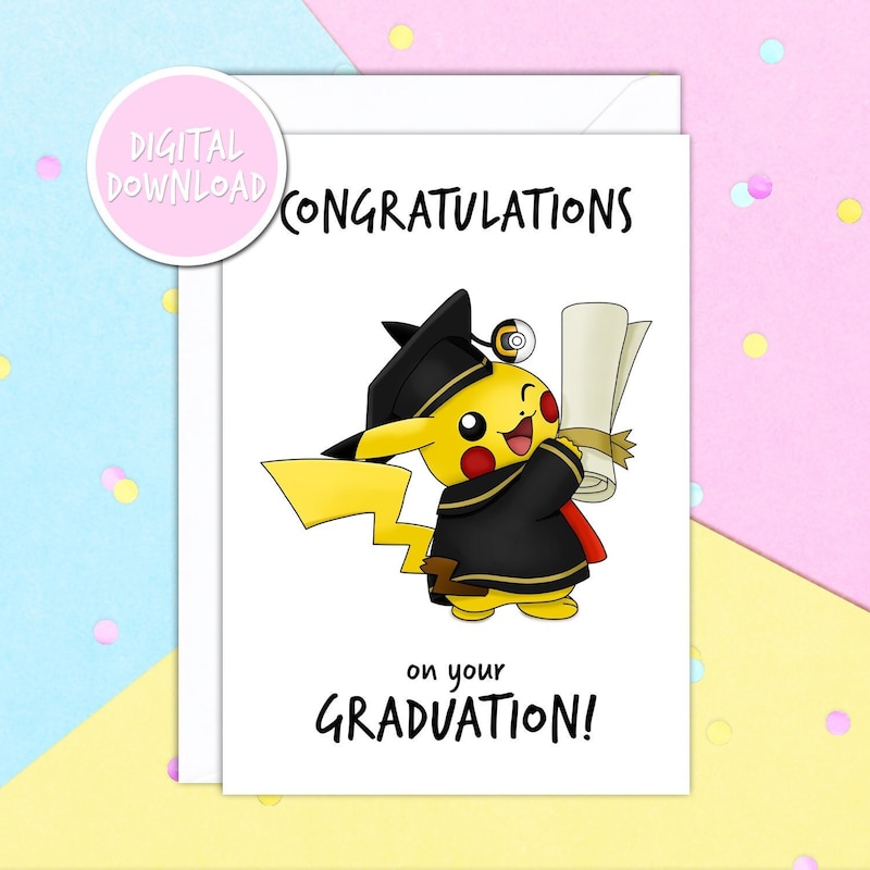 Pikachu Graduation - Etsy