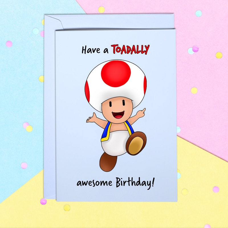 Toad Birthday Card - Etsy