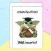 Congratulations Yoda Smartest A5 Graduation Greeting Card With - Etsy