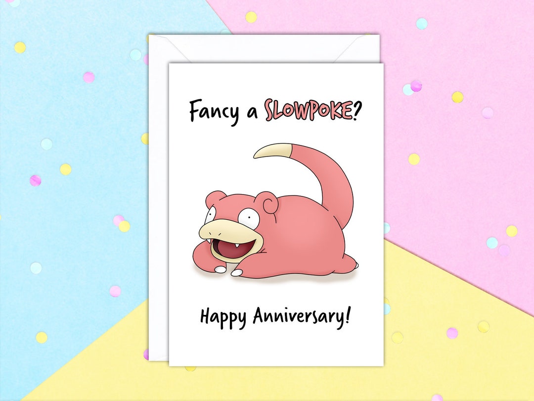 Fancy A Slowpoke A5 Anniversary/birthday Greeting Card With White ...