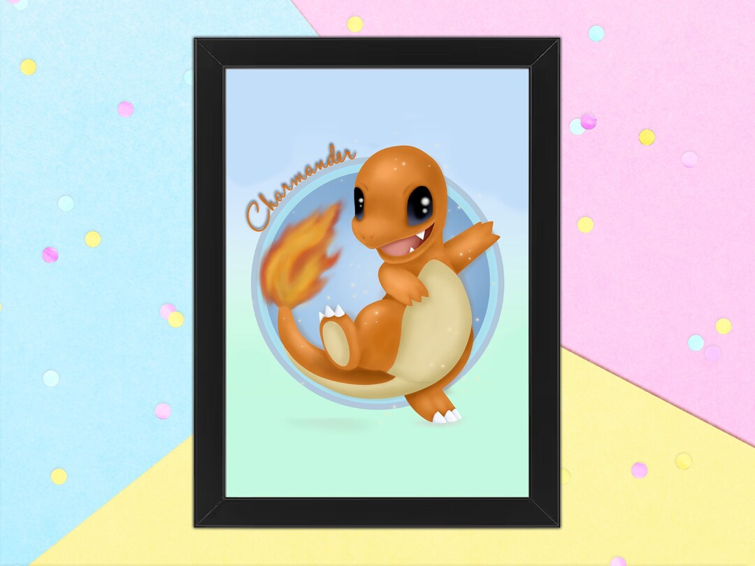 Pokemon Charmander A5/ Art Print, Wall Decor - Etsy