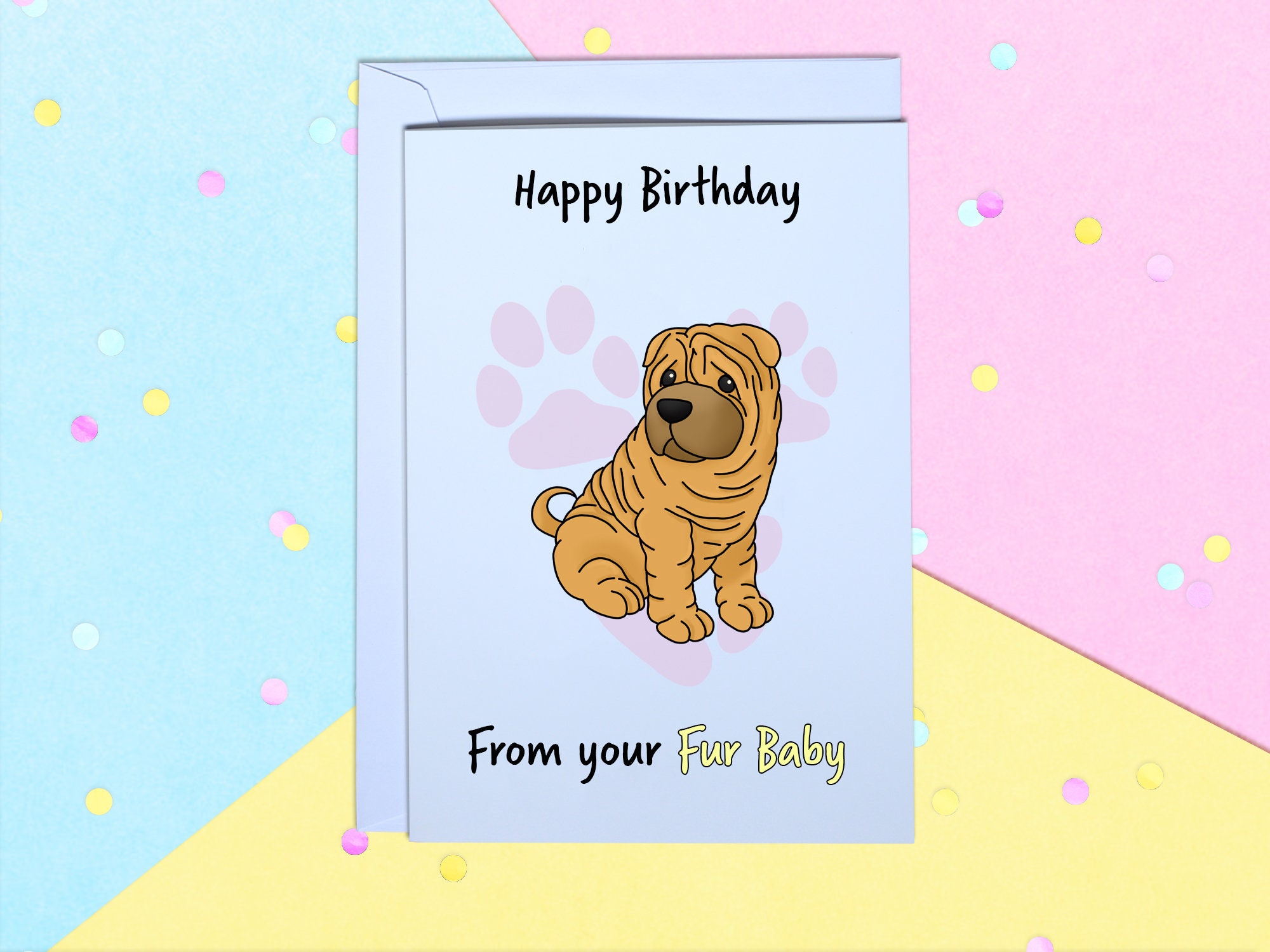 Fur Baby A5 Happy Birthday Greeting Card With White Envelope - Etsy UK