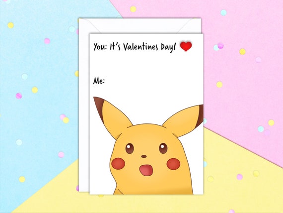 Carte De Saint Valentin Pikachu Pokemon Valentine Card En Vente | EBay