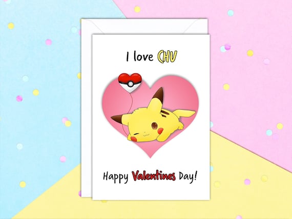 I Love Chu A5 Valentines Day Greeting Card With White Envelope | Etsy