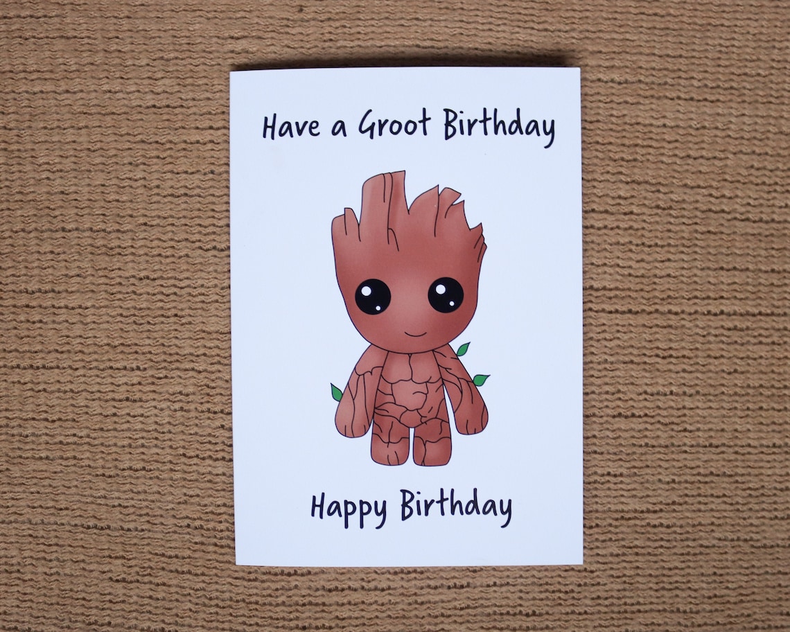 Have a Groot Birthday A5 Happy Birthday Greeting card with | Etsy