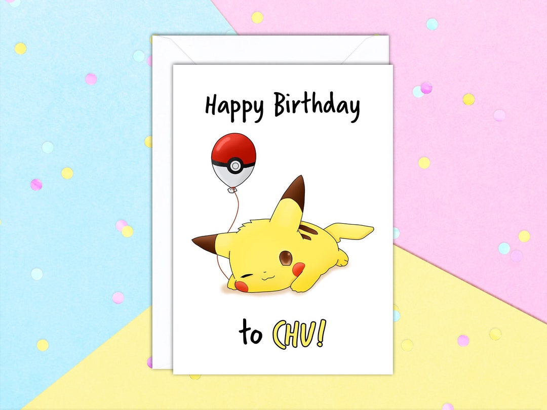 Happy Birthday to Chu A5 Happy Birthday Greeting Card With White ...