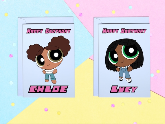 Custom the Powerpuff Girls A5 Happy Birthday Greeting Card - Etsy